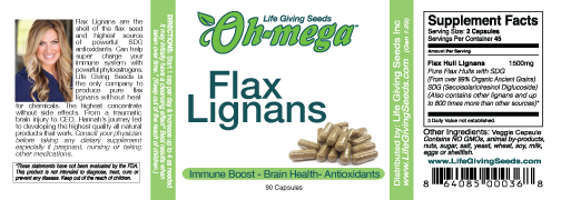 Oh-Mega Flax Lignans - 90 Capsules – Life Giving Seeds