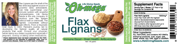 Oh-Mega Flax Lignans (Powder) - 1 Month – Life Giving Seeds
